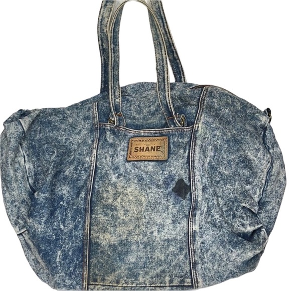 Bags | Vintage 8s Shane Denim Acid Stonewashed Shoulder Bag Purse ...